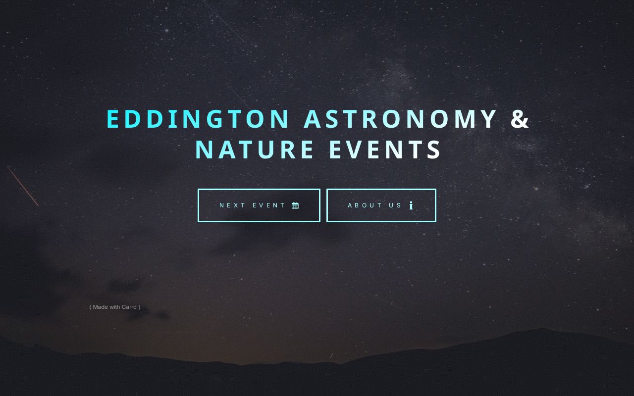 Eddington Astronomy and Nature Events